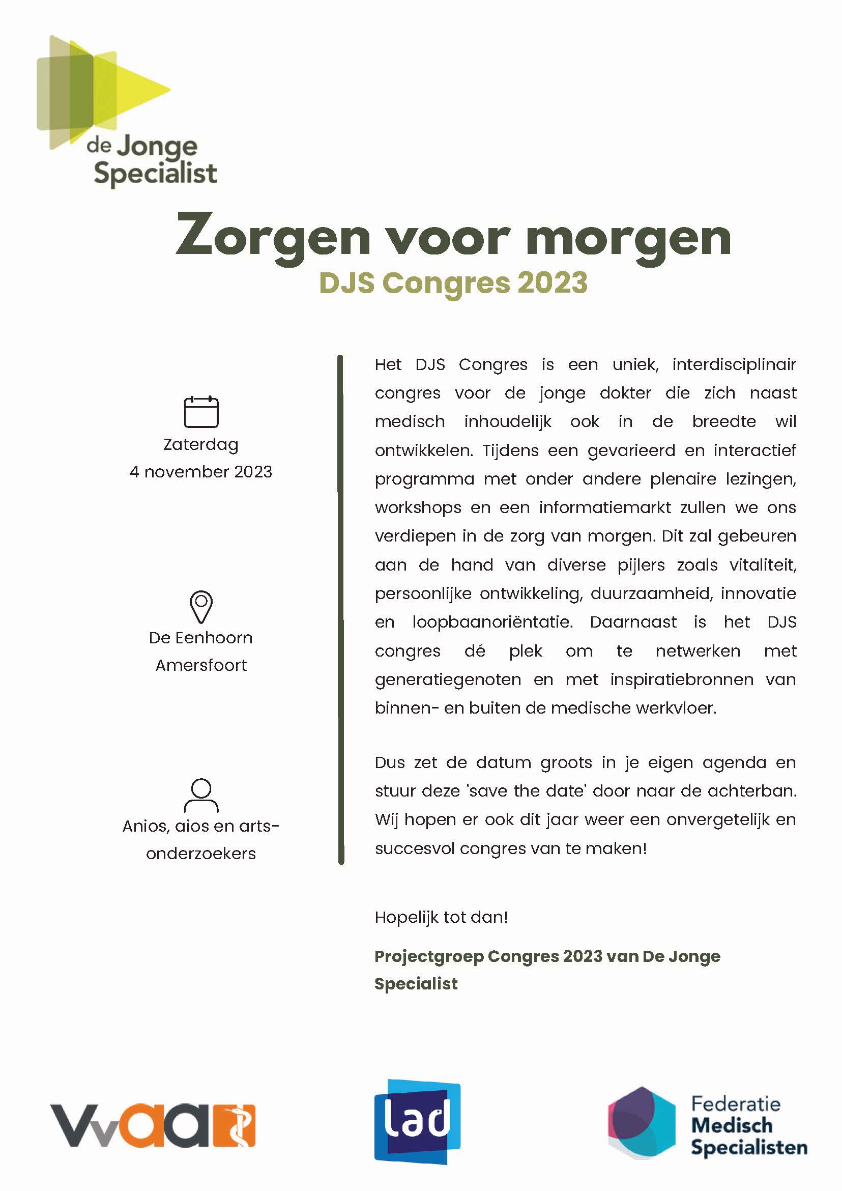 Congres De Jonge Specialist: Zorgen voor morgen - Nederlandse Vereniging voor Neurologie